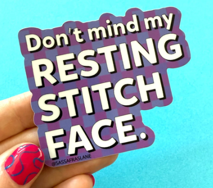 Resting Stitch Face Sticker | Quiltique